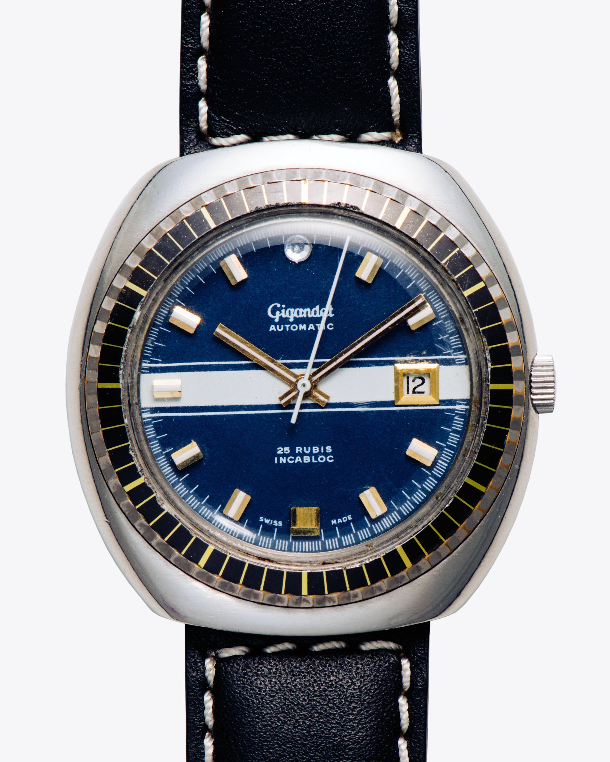 1970s Gigandet Blue Dial Diver Automatic 40mm Steel